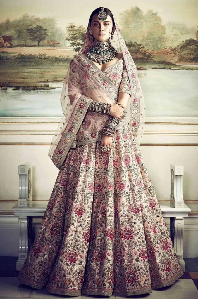 Floral Designs In Indian Lehengas | Flush the Fashion