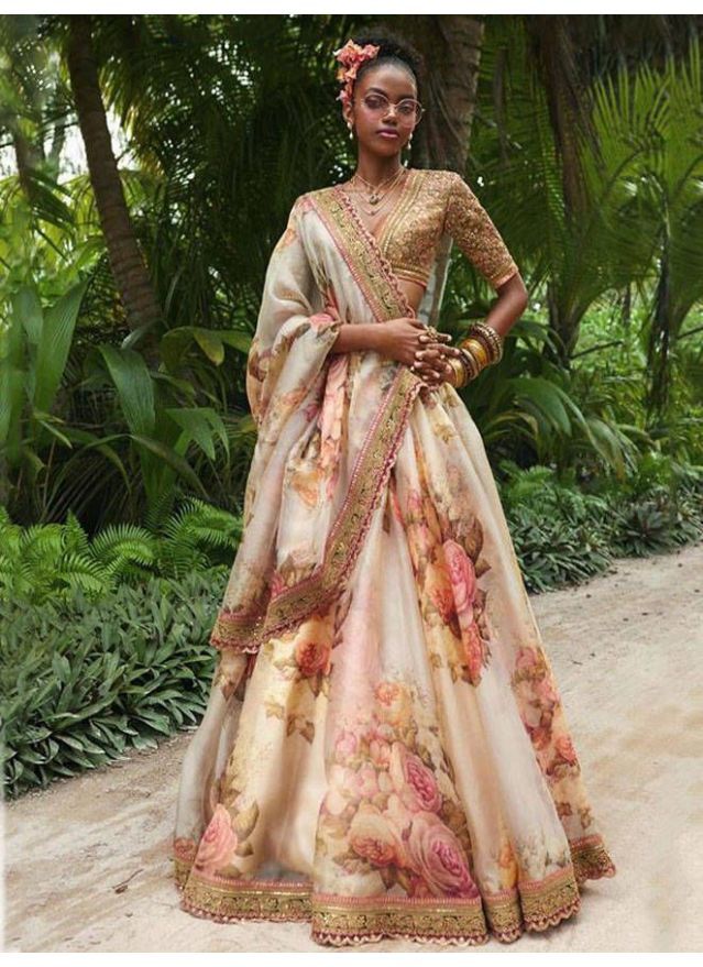 Floral Designs In Indian Lehengas | Flush the Fashion